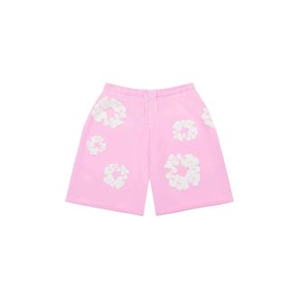 Denim Tears The Cotton Wreath Sweatshorts - - Shorts - Damen - Rosa - XL