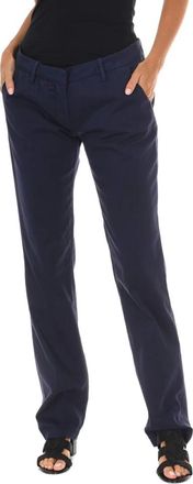 Met Met, Femme, Pantalons, Bleu, Taille: W32 Pantalon Chino Coupe Droite