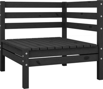 vidaXL Vidaxl - Canap&eacute; dangle de jardin noir bois de pin massif