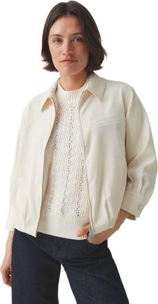 OPUS Kurzjacke natur,Casual,Polyester,Unifarben,Umlegekragen,Langarm,Loose Fit