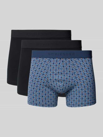 Schiesser Slim Fit Trunks mit Logo-Detail im 3er-Pack