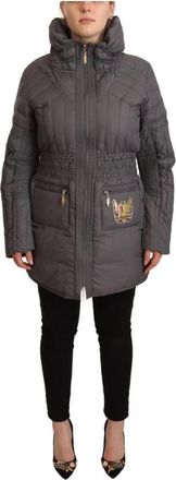 Roccobarocco Femme, Manteaux, Gris, Taille: 42 FR Veste matelassée à fermeture éclair grise