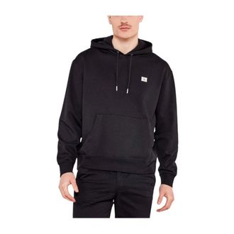 Calvin Klein Zeitloser LS-Hoodie mit CK-Logo - - Sweatshirts & Hoodies - Herren - Schwarzk - XL