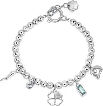 Brosway Armband Frau aus Edelstahl mit Symbolen Gl&uuml;ckshorn/Elefant/Kleeblatt, Armband Frau Kollektion CHAKRA - BHKB114