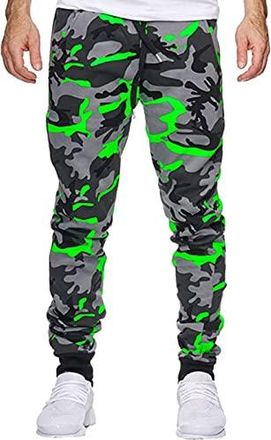 Generic Pantalon cargo baggy camouflage pour homme - Pantalon de loisirs d&eacute;contract&eacute; - Respirant - Avec poches et cordon de serrage - Pantalon long tendance -