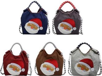 Generic Sac &agrave; main avec poign&eacute;e sup&eacute;rieure du P&egrave;re No&euml;l, fourre-tout de capacit&eacute; pour femme au quotidien (bleu)