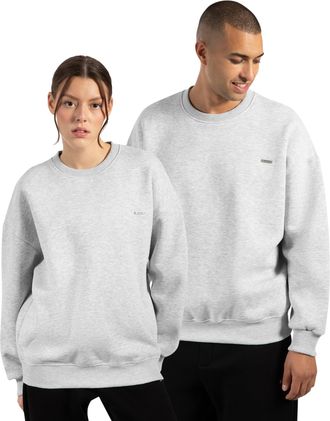 Smilodox Sweatshirt Unisex Riven, Oversize Fit Pullover mit Graviertem Metalllabel, Langarmshirt aus weichem Material, Bequemes Tragegef&uuml;hl, vielseitig kombini