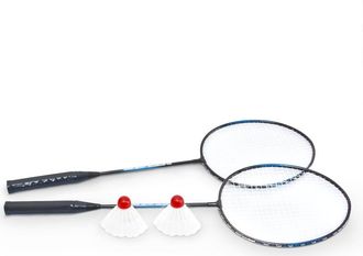 noTrash2003 Badminton Federball Set 4-teilig Blau-Schwarz Aluminium