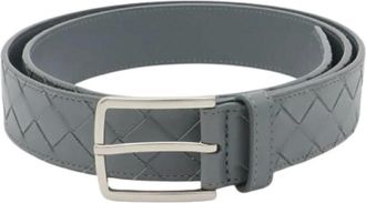 Bottega Veneta Ceinture en cuir vintage doccasion - Homme - Pre-owned - Gris - Taille: ONE Size