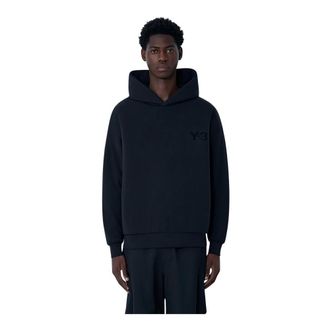 Yohji Yamamoto Homme, Sweatshirts et sweats à capuche, Noir, Taille: XL Logo Motif Hooded SweaT-shirt