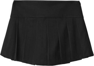 Hinnominate Hinnominate, Femme, Jupes, Noir, Taille: 38 FR Mini-jupe pliss&eacute;e avec short int&eacute;gr&eacute;