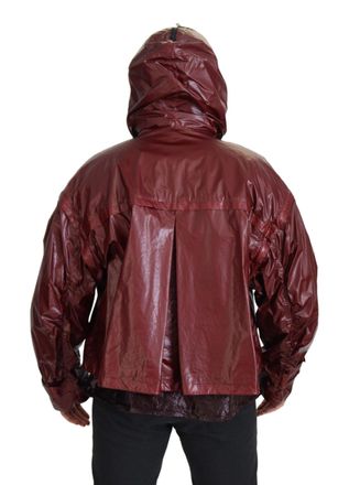 Dolce & Gabbana Mens Bordeaux Cotton Hooded Full Zip Jacket Clothing