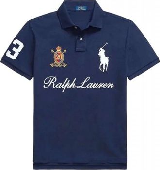 Ralph Lauren Homme, Tops, Bleu, Taille: L Custom Slim Fit Polo