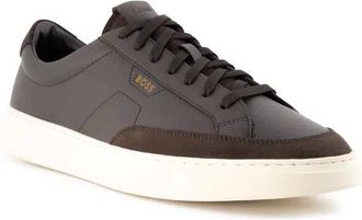HUGO BOSS Herren Sneaker schwarz Glattleder