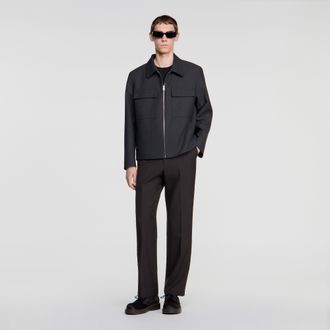 Sandro Gerader Blouson mit Rei&szlig;verschluss