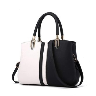 Nevenka Geldbörsen und Handtaschen für Frauen Top Griff Taschen Leder Satchel Totes Umhängetasche Von (Black)