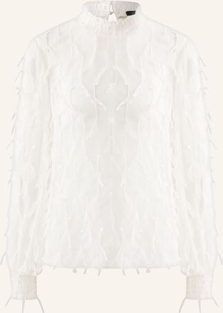 Oui Blusenshirt Mit Plissees weiss