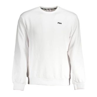 Fila Wei&szlig;er Sweatshirt mit Langen &Auml;rmeln Besticktes Logo - - Sweatshirts & Hoodies - Herren - Wei&szlig; - XS