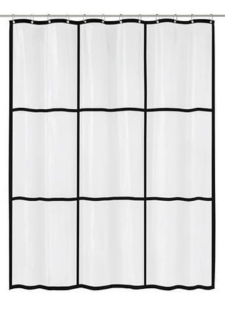 Kleine Wolke Brooklyn Duschvorhang PEVA Clear, 180x200 cm