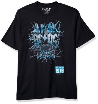 Liquid Blue Unisex-Erwachsene Ac/Dc Live Wire High Voltage Short Sleeve Tee T-Shirt, Schwarz, XL