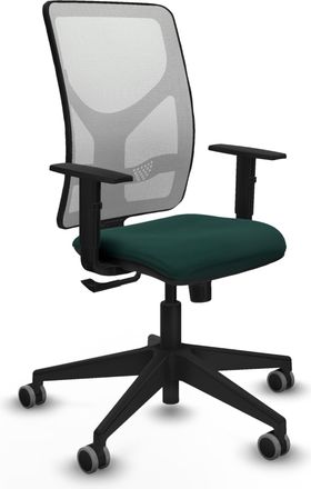 Piqueras y Crespo Schreibtischstuhl in Wassergr&uuml;n, mit 1D-Armlehnen, h&ouml;henverstellbare Lendenwirbelst&uuml;tze, ausgestattet mit 3 Positionen und Schneidschaum, Wei&szlig; / Flasc