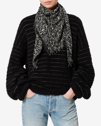 Isabel Marant Echarpe Alecia En Cachemire - Femme - Z&egrave;bre - - Isabel Marant