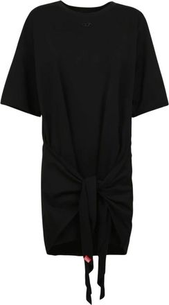 Diesel Femme, Robes, Noir, Taille: 38 FR Robe T-shirt avec Avant