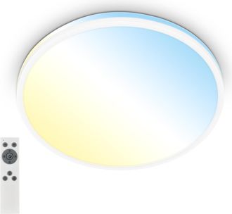Briloner LED Deckenlampe mit Fernbedienung, warmwei&szlig; bis kaltwei&szlig;, stufenlos dimmbar, LED Lampe, LED Deckenleuchte, Wohnzimmerlampe, K&uuml;chenlampe, Deckenbeleuch