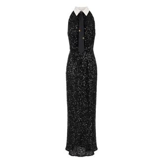 Elisabetta Franchi Femme, Robes, Noir, Taille: 38 FR Robe &agrave; sequins Red Carpet avec