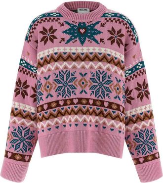 Moschino Rundhalspullover - Nude