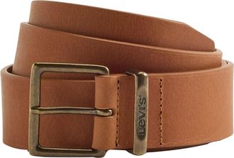 Levi's Mens Flat Keeper Bovine Leather Belt, Brandy Brown, 100