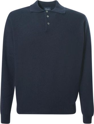 Drumohr Homme, Tops, Bleu, Taille: 2XL Polo &agrave; manches longues