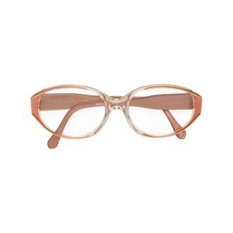 Saint Laurent Pre-owned Acetat sonnenbrillen - - Pre-owned - Damen - Orange - ONE SIZE