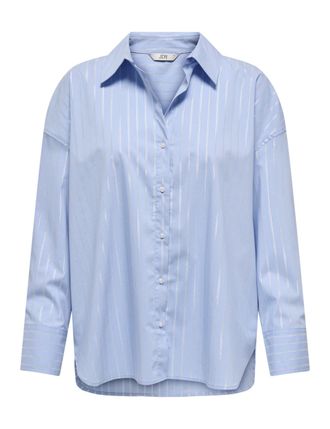 Jacqueline de Yong JdY Damen Jdymio L/S Lurex Loose Shirt WVN, Chambray Blue, L