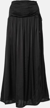 Poupette St Barth Maxirock Carla aus Satin