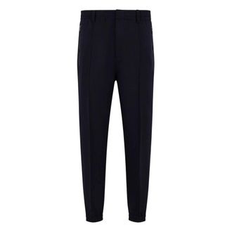 Emporio Armani Viskosehose mit Gummizugbund - - Trousers - Herren - Blau - L