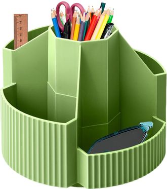 Generico Drehbarer Stifthalter - Schreibtisch-Organizer mit 5 F&auml;chern, multifunktionaler Stifthalter, f&uuml;r Schreibtisch, Schreibwaren, Organisation, Kunstbedarf