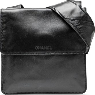 Chanel Hobo Bags - Lambskin Logo Messenger Bag - Gr. unisize - in Schwarz - f&uuml;r Damen