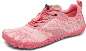 Saguaro Femme Chaussure Minimaliste Barefoot Shoes Chaussures Pieds Nus Antidérapant avec Large Boîte à Orteils pour Trail Running Fitness Rose Saumon,GR.37