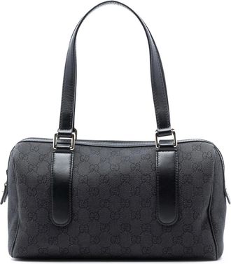 Gucci Crossbody Bags - GG Denim Charmy Boston Bag - Gr. unisize - in Grau - f&uuml;r Damen