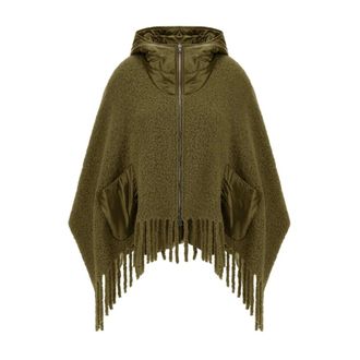 Herno Femme, Vestes, Vert, Taille: 38 FR Poncho Trap&egrave;ze