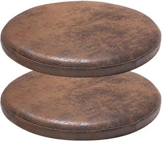 Generic YDIJFLL Lot de 2 Coussins De Si&egrave;ge Ronds en Cuir PU Antid&eacute;rapants, Coussin De Si&egrave;ge Amovible, Galette De Chaise De Cuisine Imperm&eacute;ables Et Faciles &Agrave; E