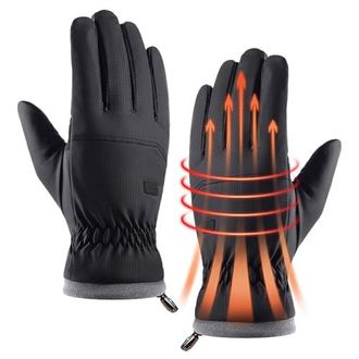 Generic Gants chauds pour homme, gants pour temps froid, gants de neige imperméables, coupe-vent pour cyclisme, écran tactile, chauds et confortables pour lhi