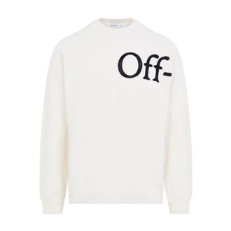 Off-white Bookish Shared Knit Crewneck - - Knitwear - Herren - Beige - M