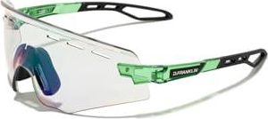 D.Franklin Lunettes de soleil de sport, r&eacute;sistantes et l&eacute;g&egrave;res, id&eacute;ales pour les activit&eacute;s de plein air, mod&egrave;le Thunder rectangulaire, pour homme et femme, Vert 