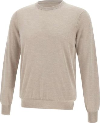 FILIPPO DE LAURENTIIS Homme, Pulls, Beige, Taille: S Taupe Crew Neck Sweater