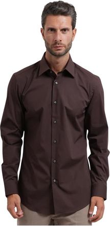 HUGO BOSS Chemise H-Hank Kent Slim-fit - Homme - Chemises - Brun - Taille: M