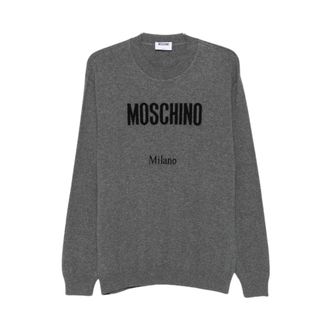 Moschino Graue Pullover f&uuml;r M&auml;nner - - Knitwear - Herren - Grau - XL