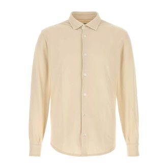 Fedeli Homme, Chemises, Beige, Taille: 5XL Chemise en coton sable