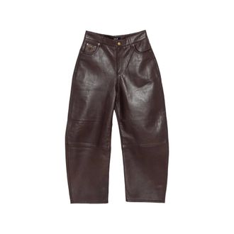 Lois Pantalon en cuir Dali - Femme - Pantalons - Brun - Taille: W26